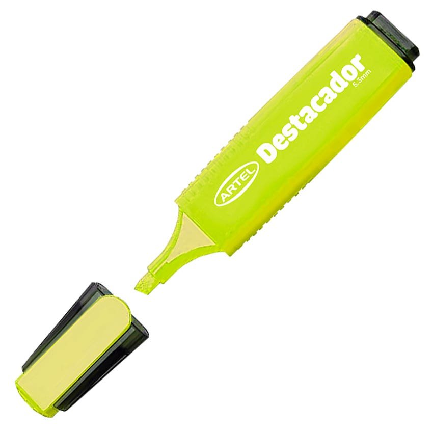 Destacador amarillo biselado 5.3 mm Artel – Nacional Librería